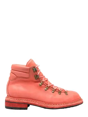 Guidi 19 Leather Ankle Boots - Pink