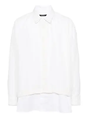SONGZIO Layered Cotton Shirt - White