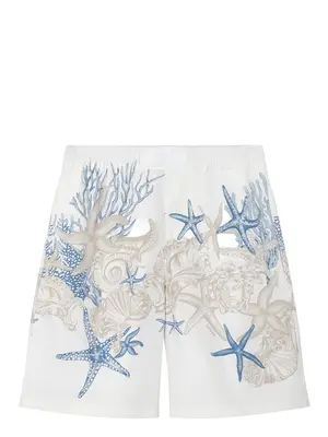 Versace Barocco Sea Cotton Shorts - White