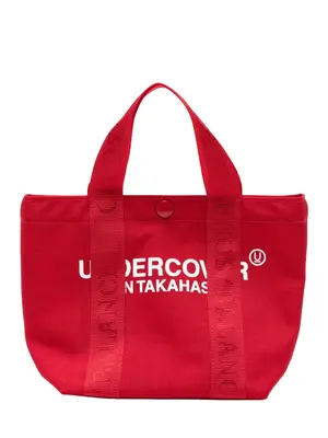 UNDERCOVERISM Logo-print Canvas Tote Bag - Red