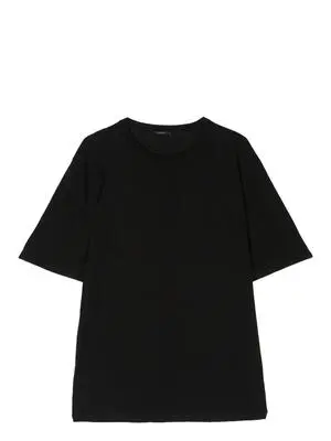 Transit Round-neck Cotton T-shirt - Black