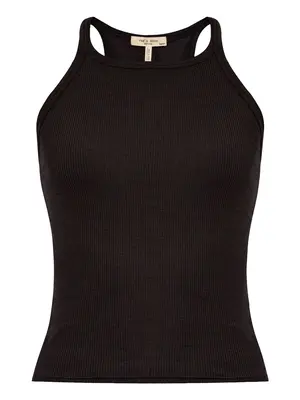 Rag & Bone Essential Ribbed Tank Top - Black