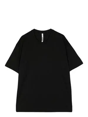 Attachment Crew-neck Cotton T-shirt - Black