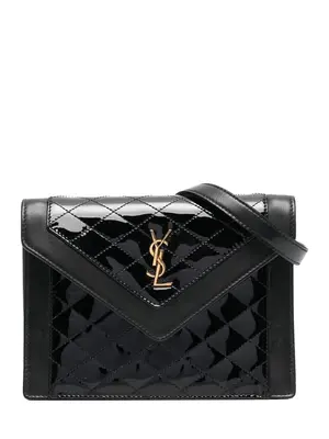 Saint Laurent Logo-plaque Clutch Bag - Black