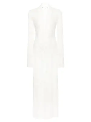 MANURI Sally Lace Midi Dress - White