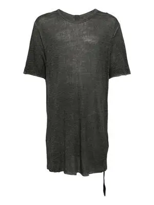 ISAAC SELLAM EXPERIENCE Zip-detailing Linen T-shirt - Grey