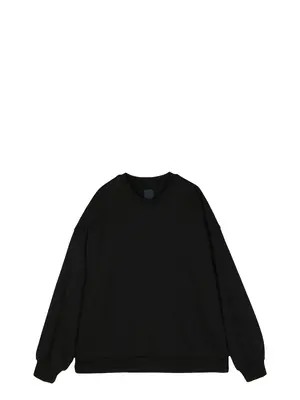 JUUN.J Embroidered-motif Cotton Sweatshirt - Black