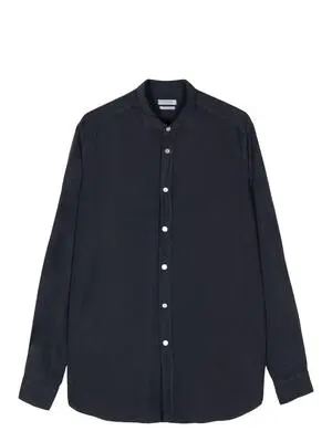 Boglioli Spread-collar Long-sleeve Shirt - Blue