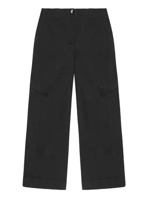 GANNI Wide-leg Trousers - Black