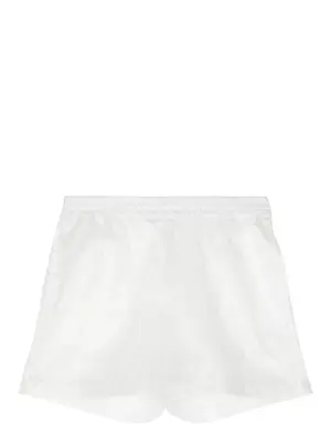 WALTER VAN BEIRENDONCK Floral-jacquard Satin Shorts - White