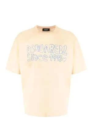 Dsquared2 Logo-print Cotton T-shirt - Yellow