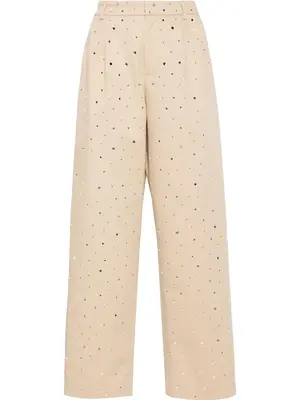 Giuseppe Di Morabito Rhinestone-embellished Trousers - Neutrals