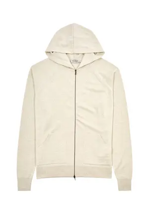 John Smedley Carty Hooded Wool Sweatshirt - Beige