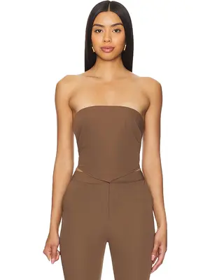 LOVERS AND FRIENDS Natasha Top - Mushroom Brown