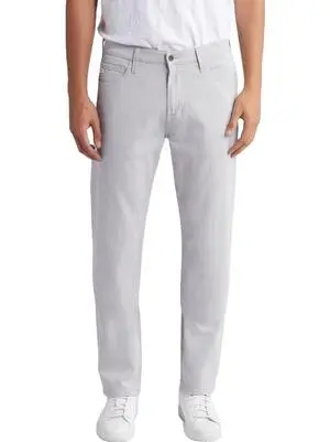 Ag Everett Slim Straight-leg Cotton & Linen Blend Jeans - Smoke Embers