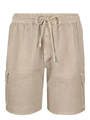 Vilebrequin Linen Bermuda Cargo Shorts Safari