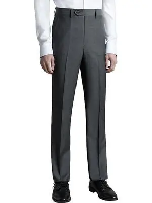 Santorelli Super 100's Wool Natural Stretch Pant Grey