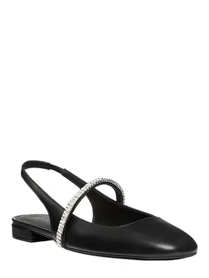 STUART WEITZMAN Stefanie Slingback Flats Black