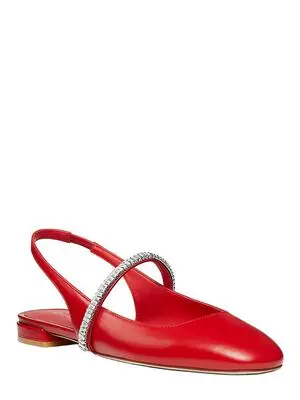 STUART WEITZMAN Stefanie Slingback Flats Cherry