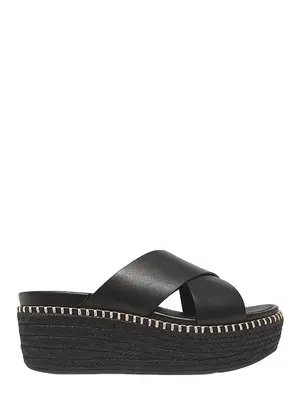 Fitflop Eloise Crossover Strap Espadrille Platform Sandals - Black