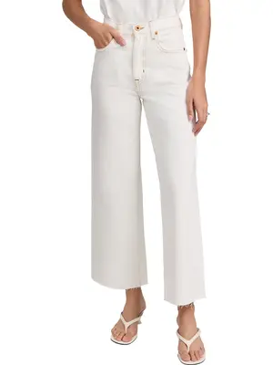SLVRLAKE Grace Crop Jeans - Natural White