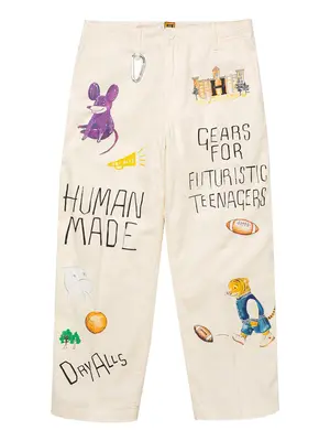 HUMAN MADE Printed Chino Pants - White