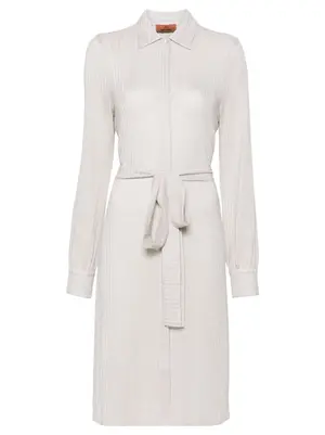Missoni Lamé-effect Belted Shirtdress - Neutrals