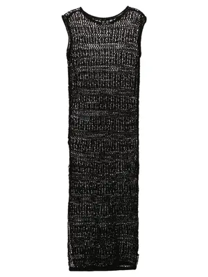 P.A.R.O.S.H P.A.R.O.S.H. Sleeveless Crochet Midi Dress