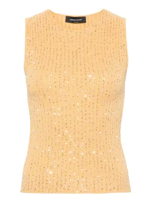 Fabiana Filippi Sequin-embellished Tank Top - Yellow