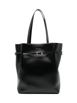 Givenchy Voyou Medium Leather Tote Bag - Black
