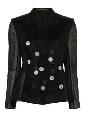 Yohji Yamamoto Double-breasted Blazer - Black
