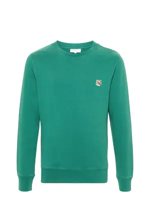 Maison Kitsuné Fox Head-patch Sweatshirt - Green