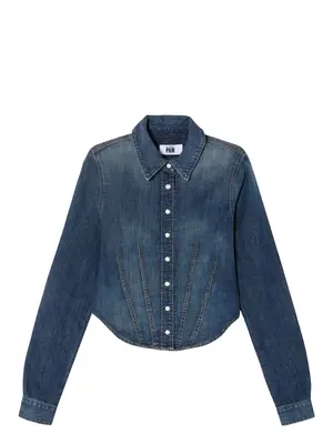RE/DONE X Pamela Anderson Denim Shirt - Blue