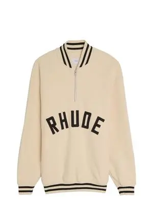 Rhude Varsity Half-zip Sweatshirt - Neutrals