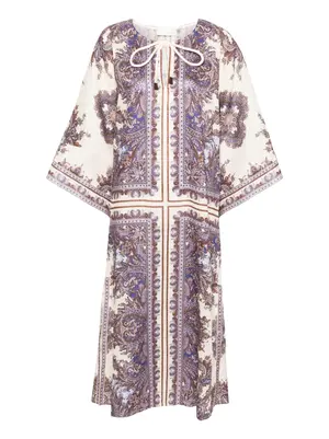Zimmermann Ottie Linen Kaftan Dress - Neutrals
