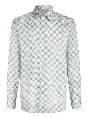 Etro Micro-paisley Check Shirt - White