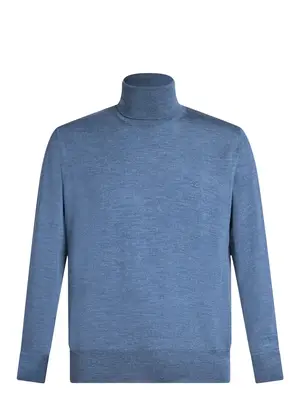 Etro Pegaso-embroidered Wool Jumper - Blue
