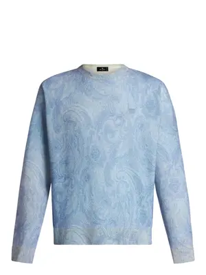 Etro Paisley Intarsia-knit Jumper - Blue