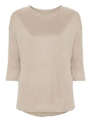 Majestic Filatures Linen-blend T-shirt - Neutrals