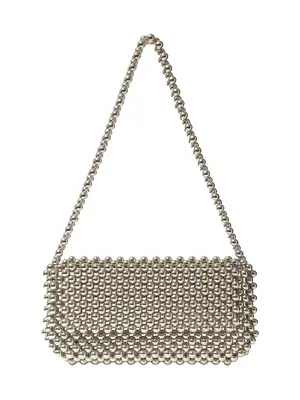 0711 TBILISI Clover Beaded Shoulder Bag - Silver