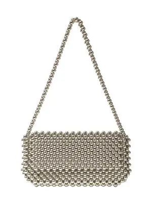 0711 TBILISI Clover Beaded Shoulder Bag - Silver
