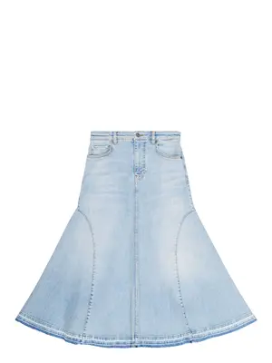 GANNI A-line Denim Skirt - Blue