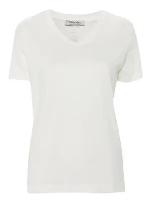 MAX MARA Embroidered-Logo Cotton T-Shirt