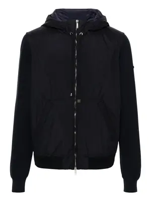 Peserico Panelled Hooded Jacket - Blue