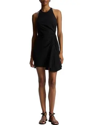 A.L.C. Rue Ruched Asymmetric Dress - Black