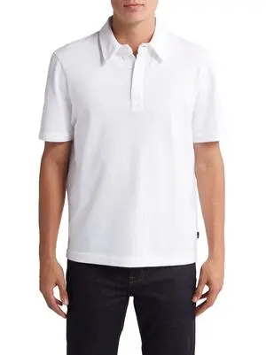 7 For All Mankind Piqué Knit Polo - White