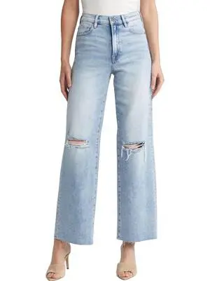HIDDEN JEANS Ripped High-Waist Dad Jeans