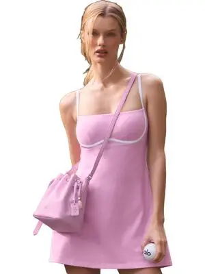 Alo Yoga Airbrush Streamlined A-line Dress - Candy Heart Pink/white