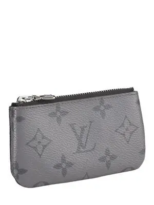 LOUIS VUITTON Monogram Eclipse Reverse Canvas Pochette Clefs - Black