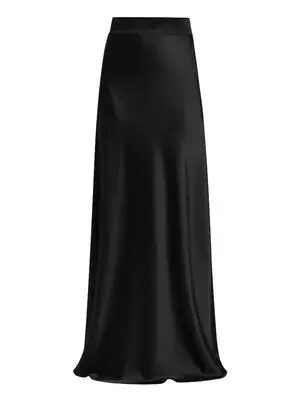 L'Agence Ryker Silk Bias-cut Skirt - Black